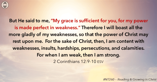 2 Corinthians 12 on 12/18 | NT260 — Reading & Growing in Christ – Just ...
